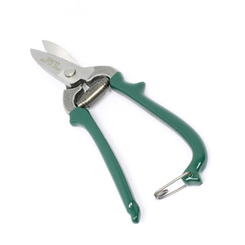 Leather Cutting Shears Green Handle