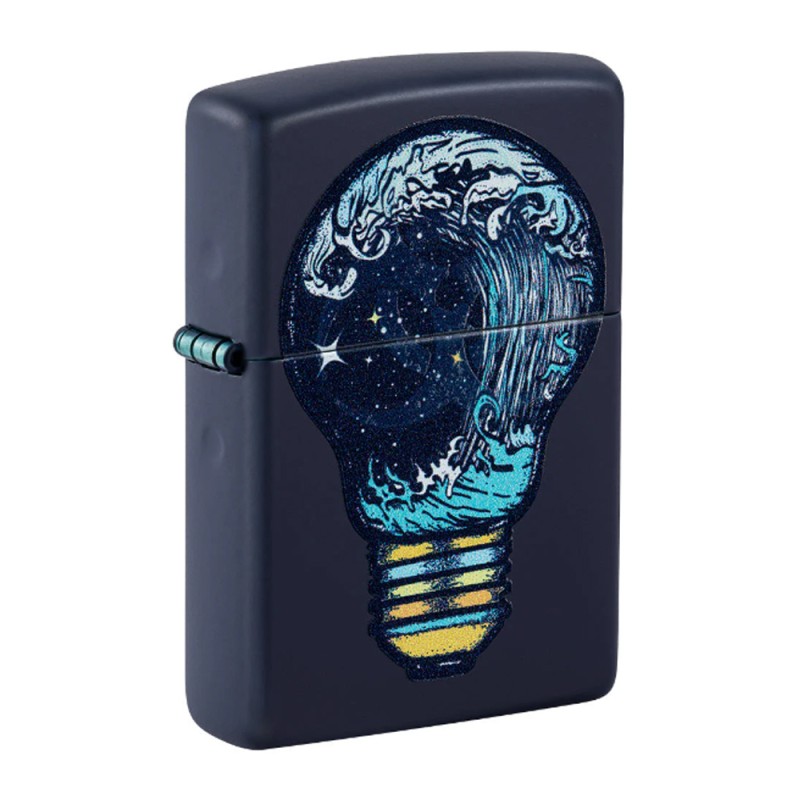 Zippo Lighter Navy Matte 239 Toxic Waves Design